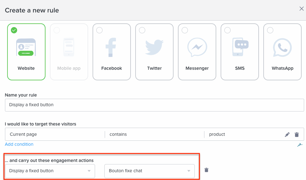 Implement A Static Button Also Called Fixed Button Help Center Iadvize